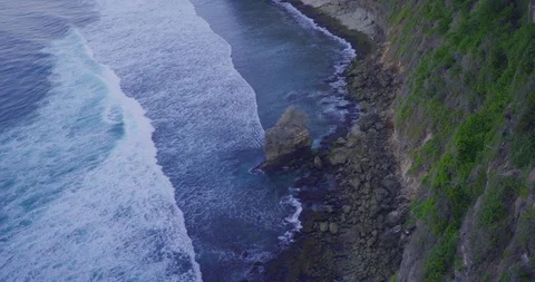 Bali Indonesia Clif Side View with Seawa... | Stock Video | Pond5