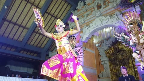 Balinese Dancer Performing Oleg Tamulili... | Stock Video | Pond5