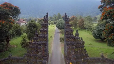Balinese Split Gate Candi Bentar in Bali... | Stock Video | Pond5