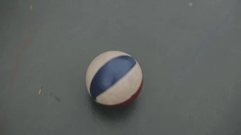 Ball rolling on the ground in basketball... | Stock Video | Pond5