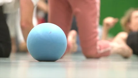 the ball rolls on the dance floor on the... | Stock Video | Pond5