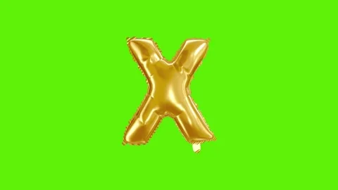 Ballon alphabet X on green screen, reali... | Stock Video | Pond5