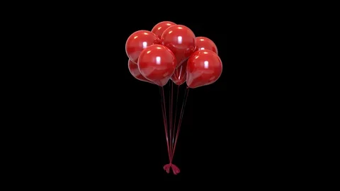 Balloon with alpha channel included. 3d ... | Stock Video | Pond5