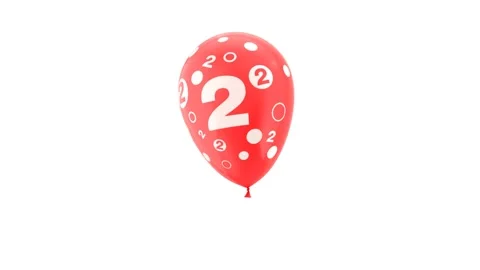 Balloon Animation with number 2. Loop An... | Stock Video | Pond5