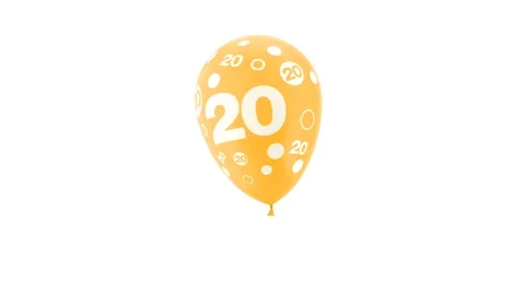 Balloon Animation with number 20. Loop A... | Stock Video | Pond5