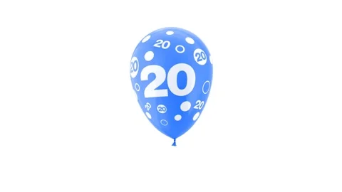 Balloon Animation with number 20. Loop A... | Stock Video | Pond5