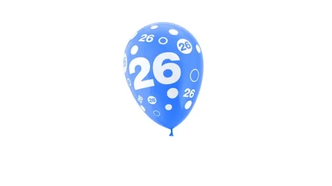 Balloon Animation with number 26. Loop A... | Stock Video | Pond5