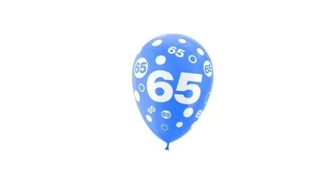 Balloon Animation with number 65. Loop A... | Stock Video | Pond5
