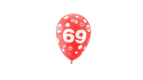 Balloon Animation with number 69. Loop A... | Stock Video | Pond5