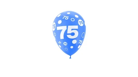 Balloon Animation with number 75. Loop A... | Stock Video | Pond5