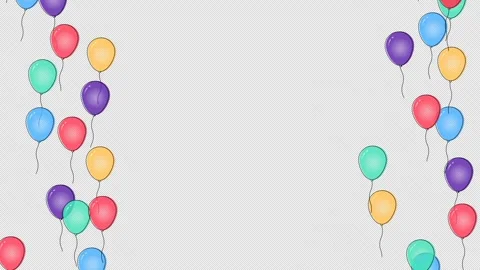 Balloons decoration flying up on right a... | Stock Video | Pond5