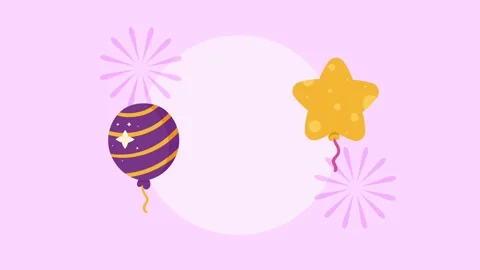 balloons helium floating celebration ani... | Stock Video | Pond5