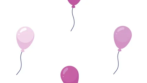 balloons helium floating pattern animati... | Stock Video | Pond5