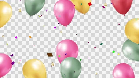 Balloons Transparent Background Stock Footage ~ Royalty Free Stock ...