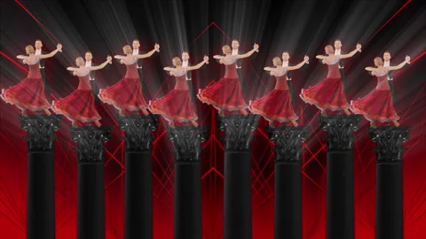 Ballroom dancing couple spinning on colu... | Stock Video | Pond5