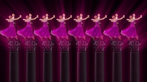 Ballroom dancing couple spinning in Pink... | Stock Video | Pond5