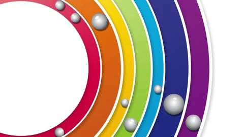Balls that run rotating on concentric ci... | Stock Video | Pond5
