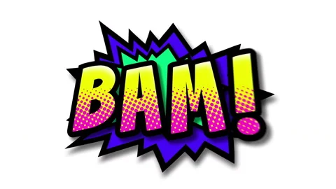 Bam Comic speech bubble expression. Pop ... | Stock Video | Pond5