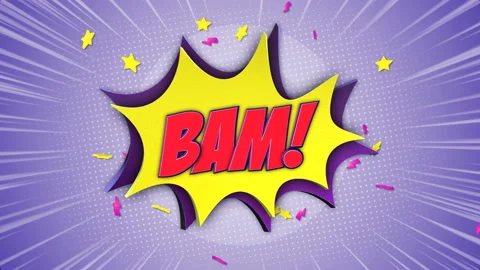 BAM Comic Text and Speech Balloon Animat... | Stock Video | Pond5