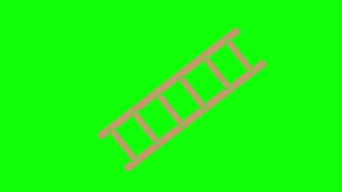 bamboo ladder hand drawn green screen. f... | Stock Video | Pond5