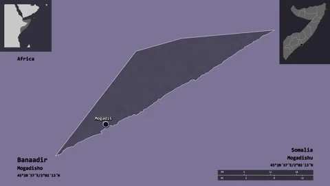 Banaadir location. Somalia. Administrati... | Stock Video | Pond5