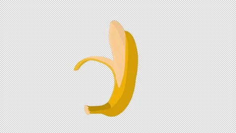 Banana. Animation of eating a banana. Ca... | Stock Video | Pond5