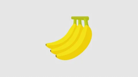 Banana icon, Animated Fruit icons. Banan... | Stock Video | Pond5