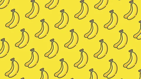 banana pattern animated background. 4K m... | Stock Video | Pond5