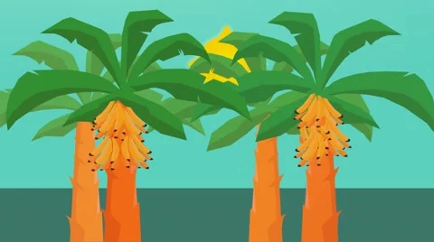 Banana Tree - Vector Animation - Photosy... | Stock Video | Pond5
