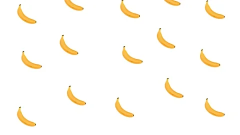 Bananas raining on the white screen and ... | Stock Video | Pond5