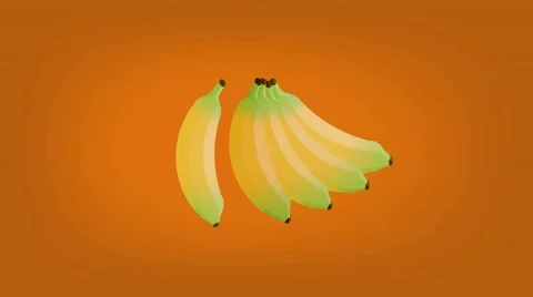 Bananas - Vector Graphics - Food Animat... | Stock Video | Pond5