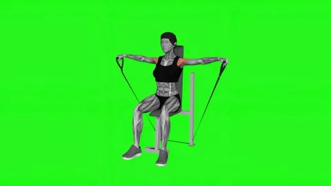 Band Seated Lateral Raise female fitness... | Stock Video | Pond5