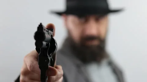 Gun Pointing At Camera Stock Video Footage | Royalty Free Gun Pointing ...