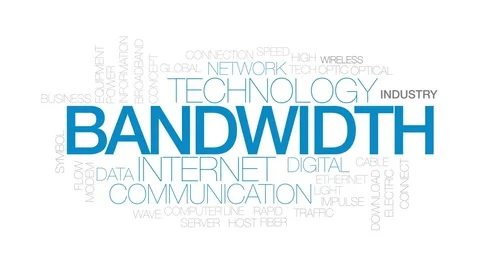 Bandwidth animated word cloud, text desi... | Stock Video | Pond5
