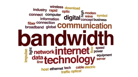 Bandwidth animated word cloud, text desi... | Stock Video | Pond5