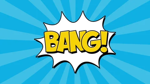 Bang Animated comic text. Pop art backgr... | Stock Video | Pond5