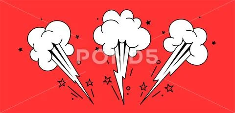 Bang Boom smoke elements Stock Illustration ~ #252434028