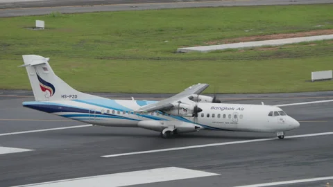 Bangkok Airways ATR 72 Passenger Airplan... | Stock Video | Pond5