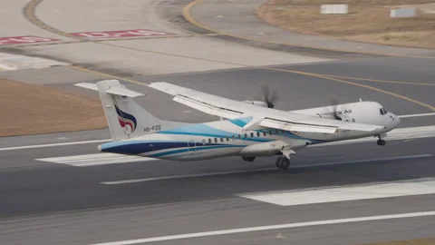 Bangkok Airways ATR 72 Passenger Airplan... | Stock Video | Pond5