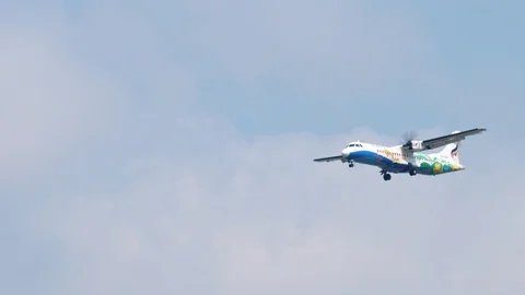 Bangkok Airways (Sea & Palm Tree Livery)... | Stock Video | Pond5