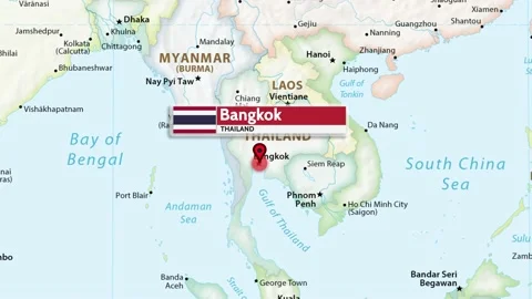 Bangkok, Thailand - Bangkok Map, Thailan... | Stock Video | Pond5