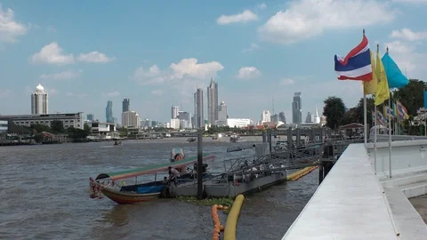 BANGKOK, THAILAND : CHAO PHRAYA RIVER a... | Stock Video | Pond5