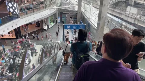 Bangkok, View inside Terminal 21 (Asok) ... | Stock Video | Pond5