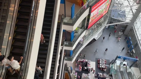 Bangkok, View inside Terminal 21 (Asok) ... | Stock Video | Pond5
