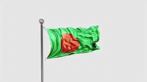 Bangladesh Flag Animation Loop Include ... | Stock Video | Pond5