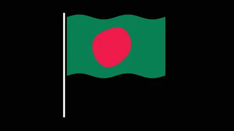 Bangladesh flag seamless loop animation.... | Stock Video | Pond5