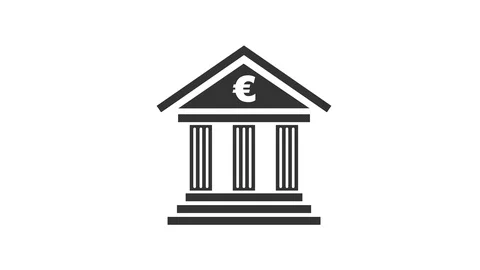 Bank Euro icon 2d flat animation motion ... | Stock Video | Pond5