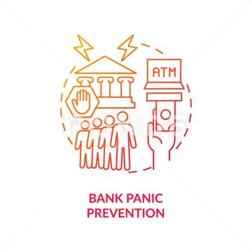 Bank run preventive measures concept icon: Graphic #161955929