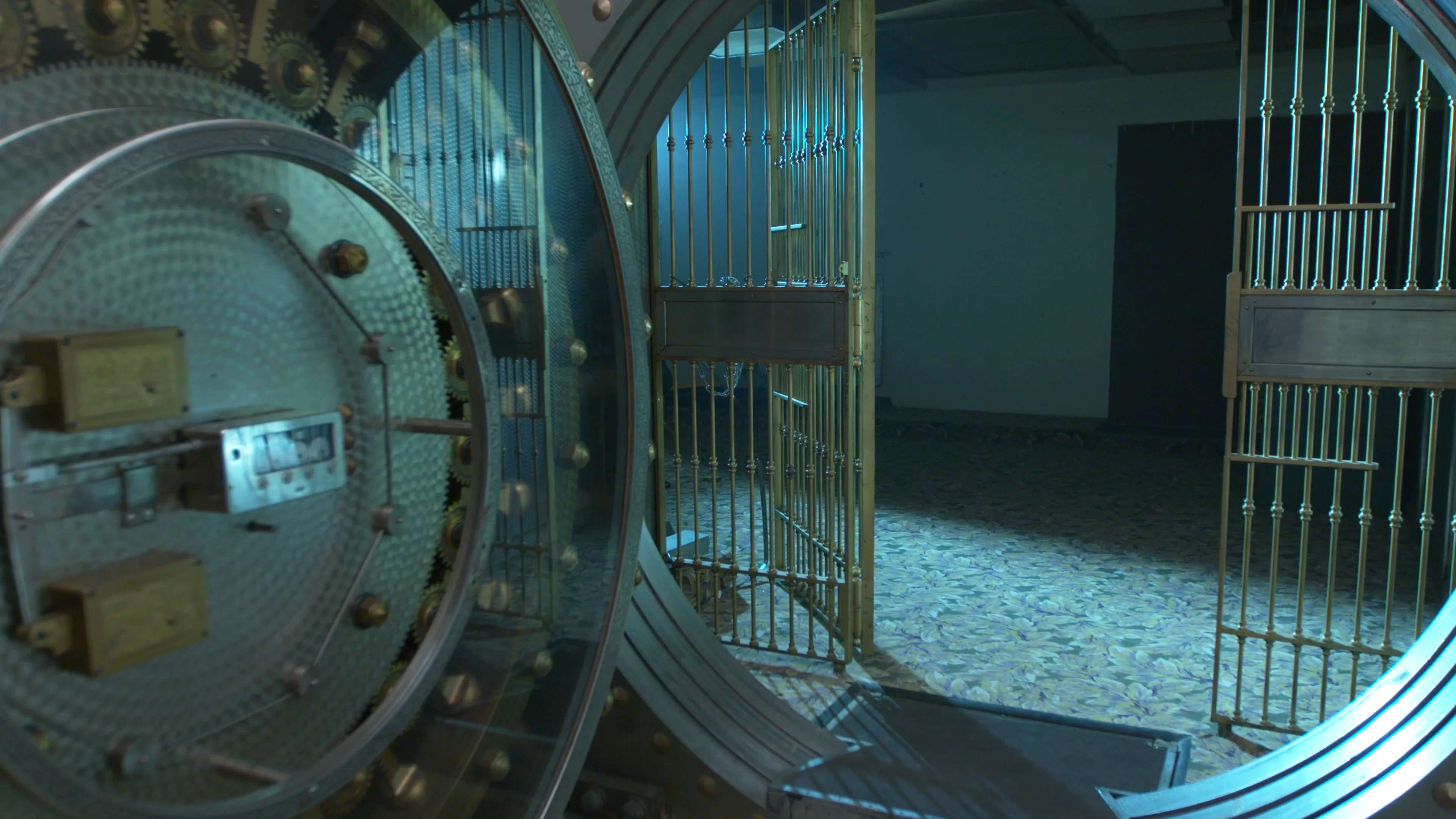 Front Of A Bank Vault