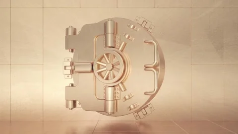 Bank vault. Round vault metal door openi... | Stock Video | Pond5